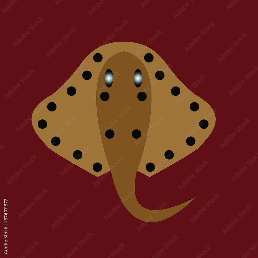 pez raya de río nombre cieníifico potamotrygonidae Stock Vector | Adobe ...