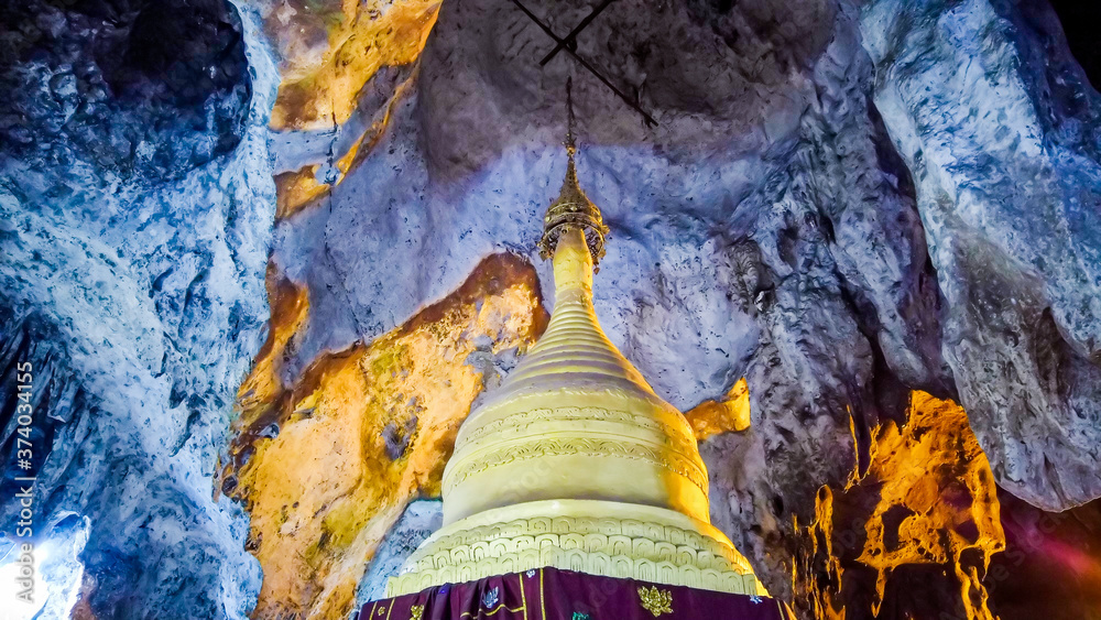 Beautiful ancient Buddhist temples, pagodas and stupas, details and ...