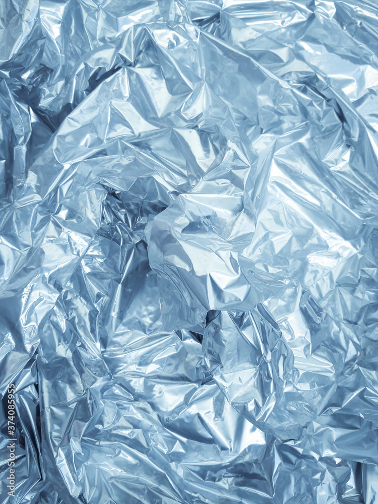 Foto de crumpled paper texture.crumpled aluminum foil.Metallic silver ...