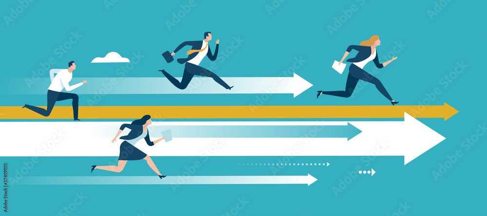 Business competition. Business vector illustration Stock Vector | Adobe ...