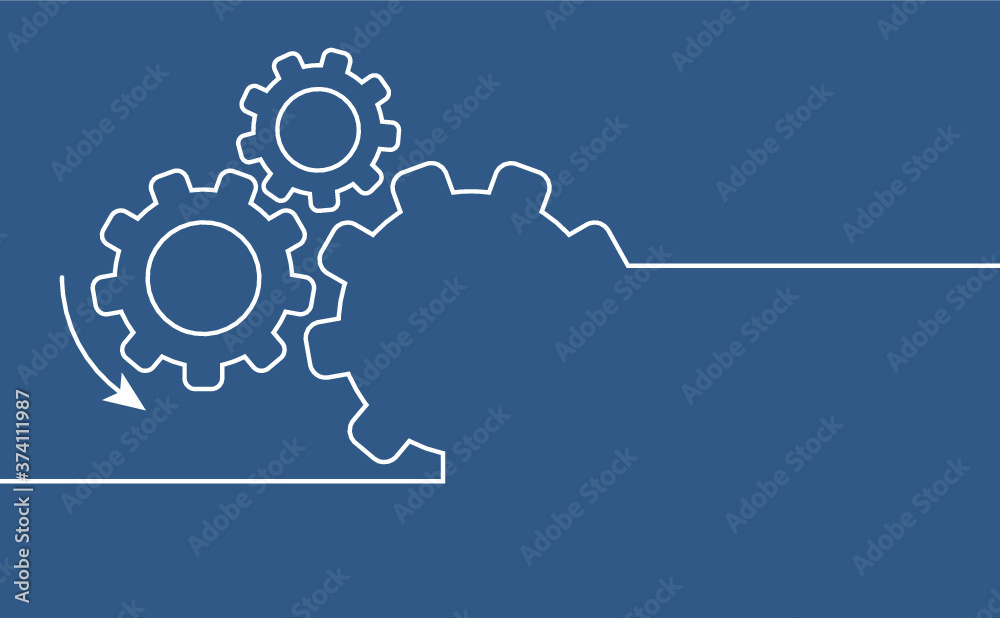 Cogwheels brain. Think big ideas. Gear mechanism settings tools ...