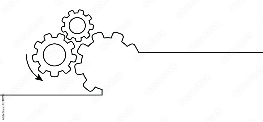 Cogwheels brain. Think big ideas. Gear mechanism settings tools ...