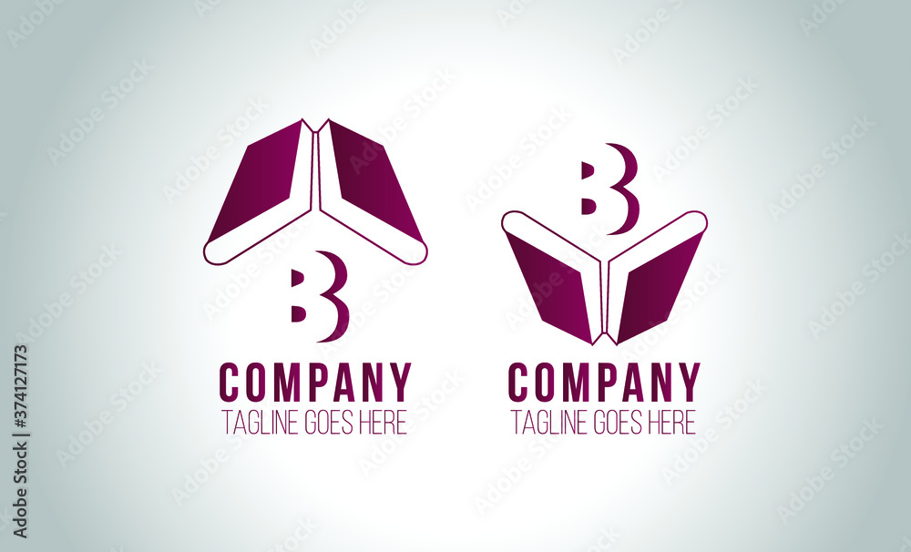 Company logo. Book company logo. Cool logo. Stock Vector | Adobe Stock