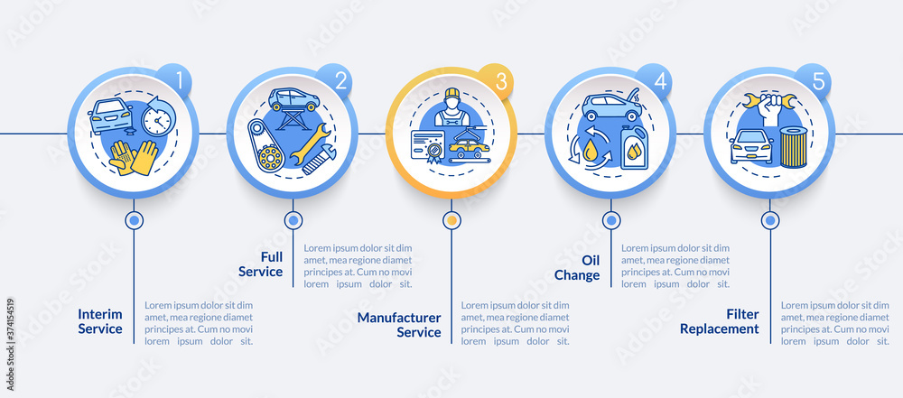 Vehicle performance diagnostics vector infographic template. Car ...