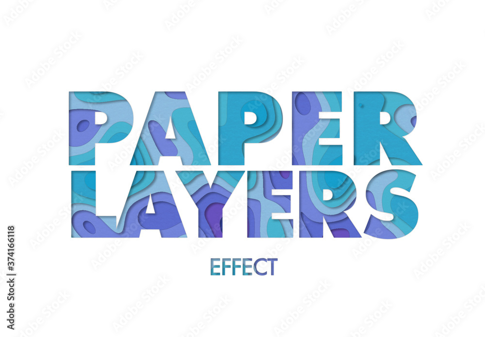 Papercut Style Text Effect Mockup Stock Template | Adobe Stock