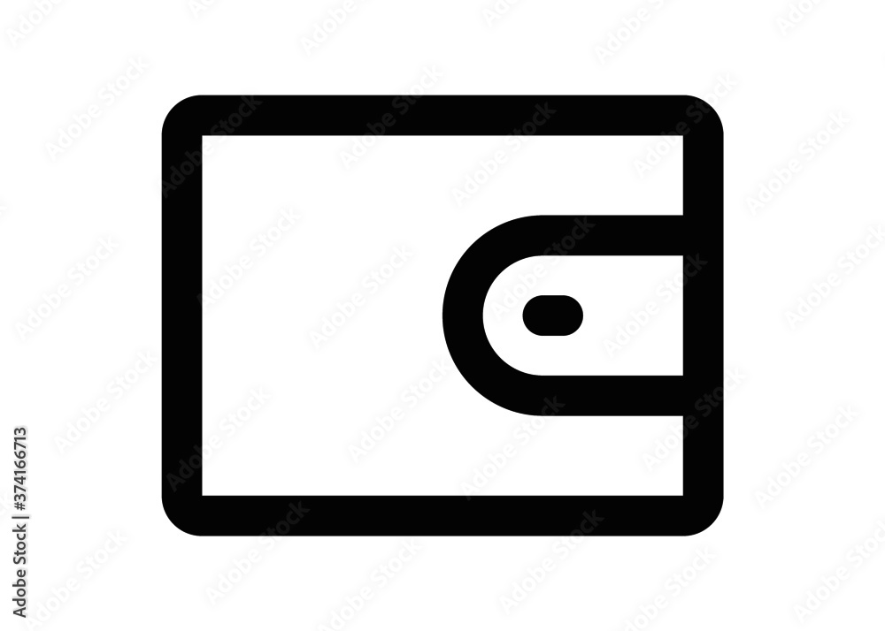 Wallet Icon in trendy flat style isolated on grey background. Wallet ...