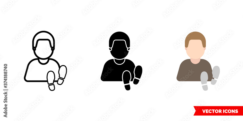 Pathfinder icon of 3 types color, black and white, outline. Isolated ...