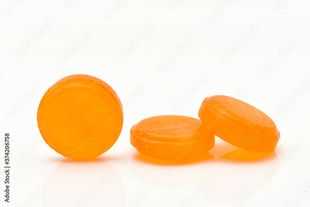 Medical red lozenges for relief cough, sore throat and throat ...