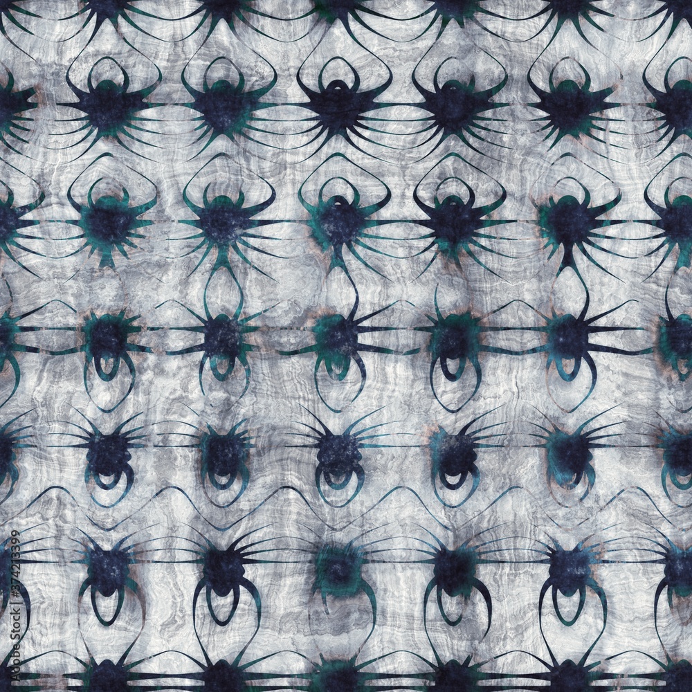 Blue, turquoise, and blue textured blobby pattern. High quality ...