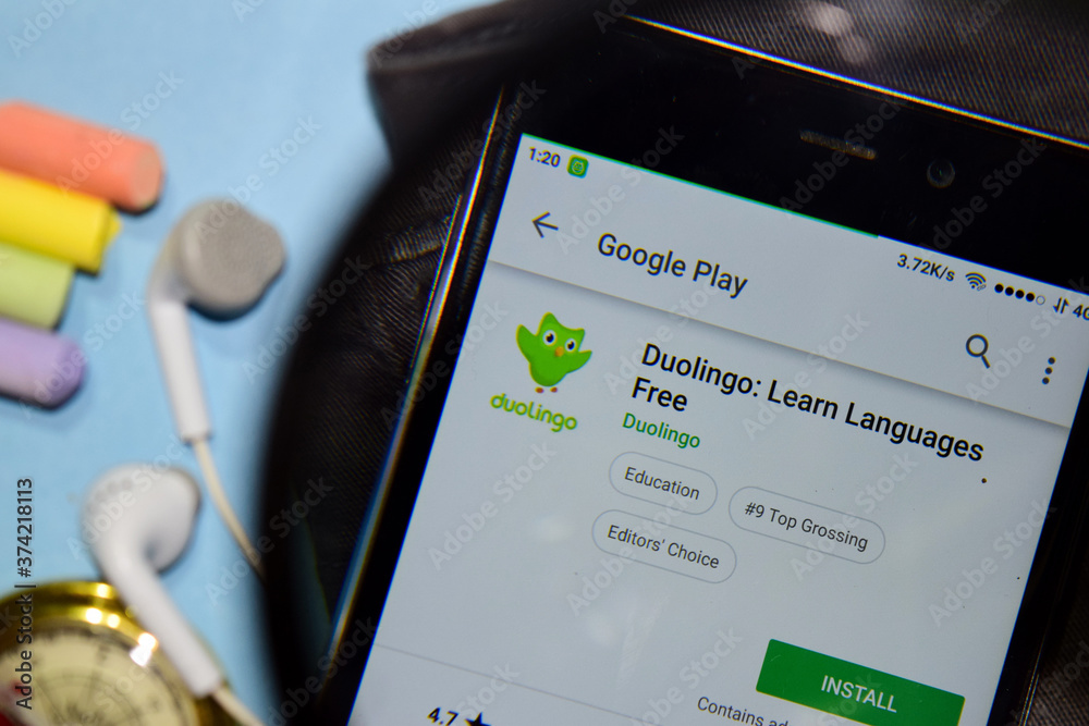 Duolingo: Learn Languages Free dev app with magnifying on Smartphone ...