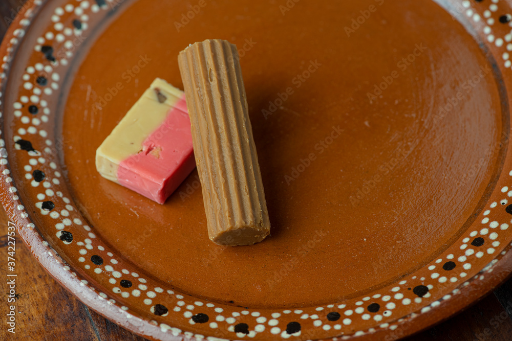 Dulce manjar de leche mexicano jamoncillo tradicional azúcar artesanal ...