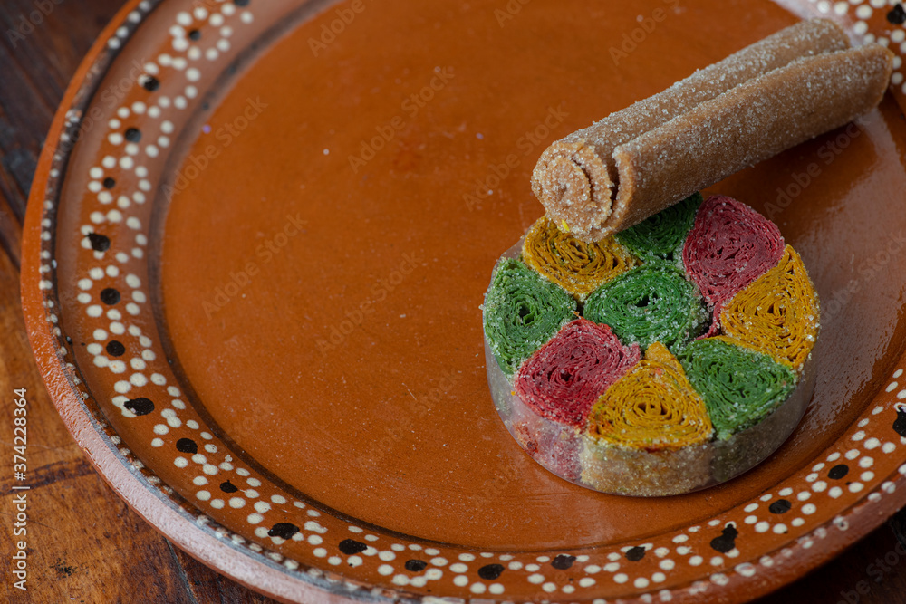 Ate de frutas dulce tradicional mexicano fruta con azúcar guayaba ...