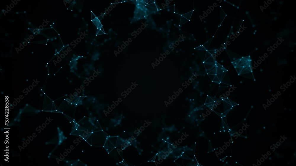 Digital polygon abstract background with points and lines connect ...