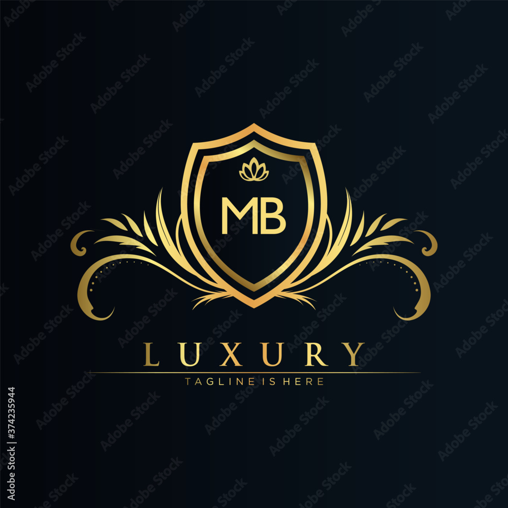 MB Letter Initial with Royal Template.elegant with crown logo vector ...