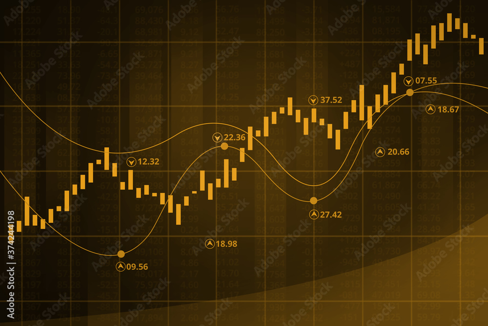 Stock Market or Forex trading graph chart concept for banking and ...