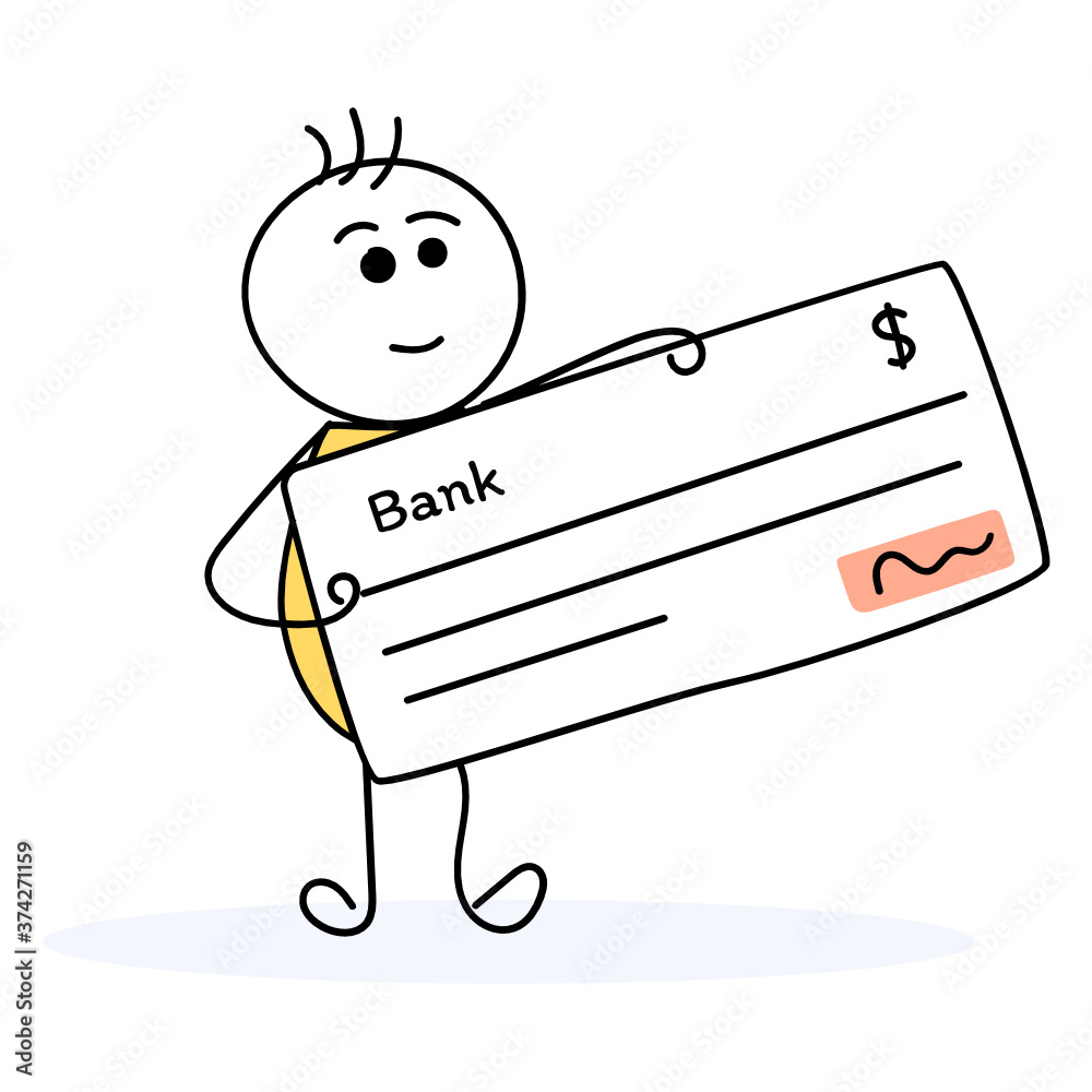 Cash cheque illustration, vector of bank receipt in editable style ...