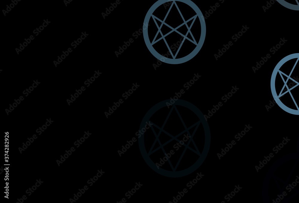 Dark Gray vector background with occult symbols. Stock Vector | Adobe Stock