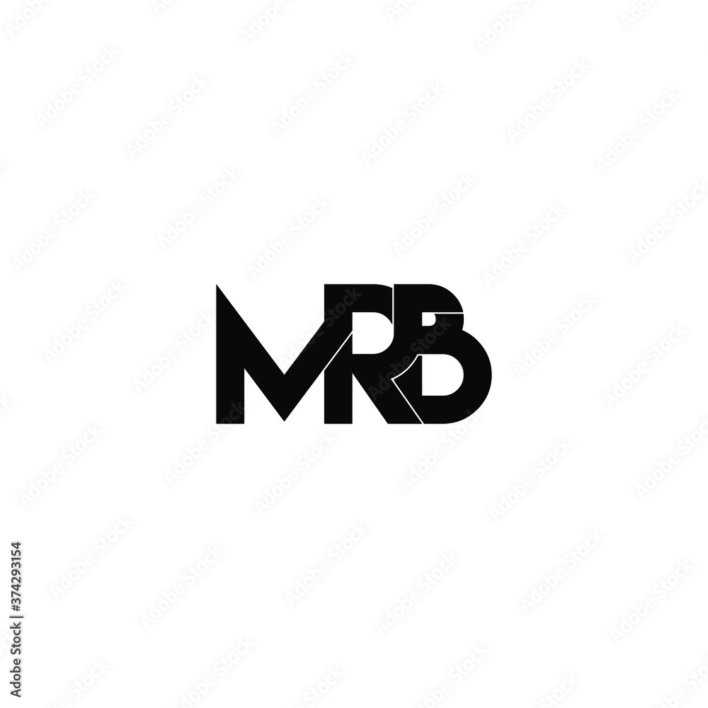mrb letter original monogram logo design Stock Vector | Adobe Stock