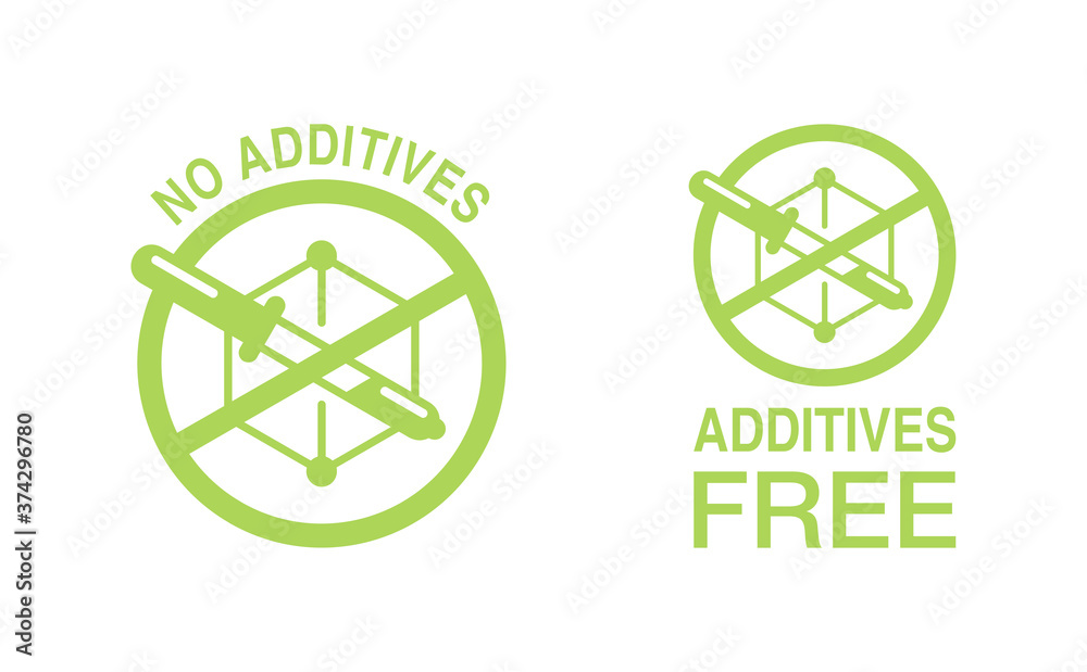 No additives sign - crossed out eyedropper with harmful preservatives ...