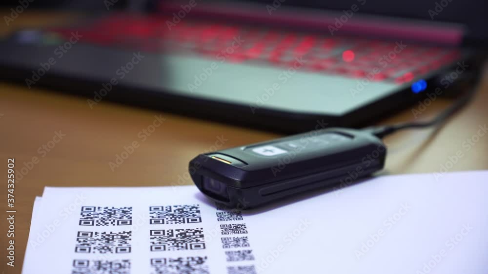 Mini barcode reader for 1D, 2D or QR Code connected to your laptop ...