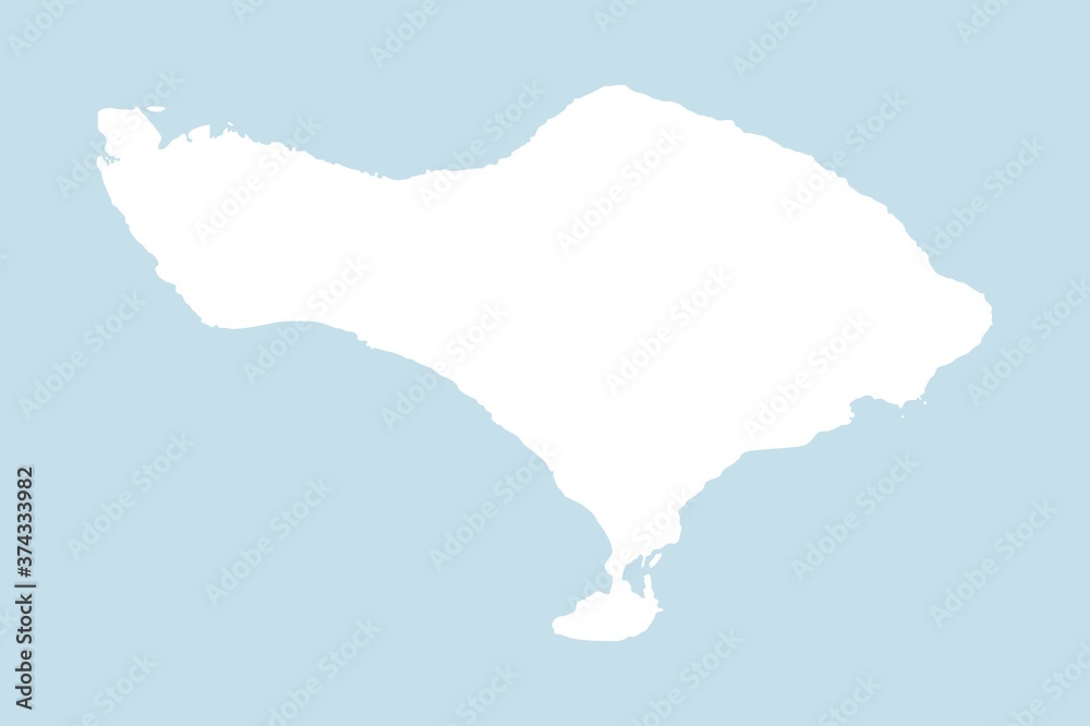 Outline map of Bali island Stock Vector | Adobe Stock