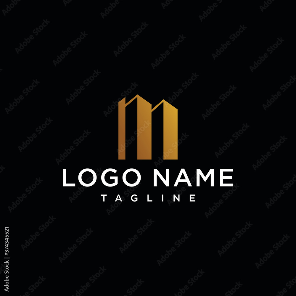 vektor logo M building ideas Stock Vector | Adobe Stock