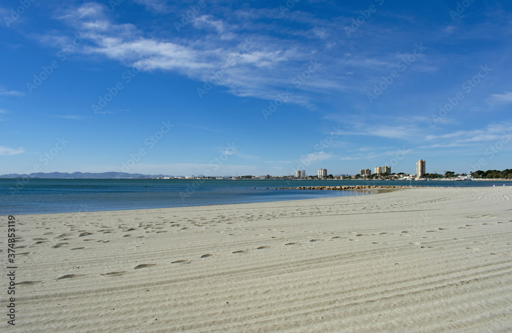 Foto de lang="x-default" Beach scene at Lo Pagan, Mar Menor, Murcia ...