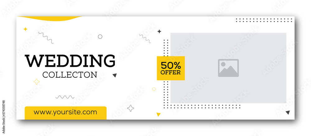 Wedding collection facebook cover page timeline web ad banner template ...