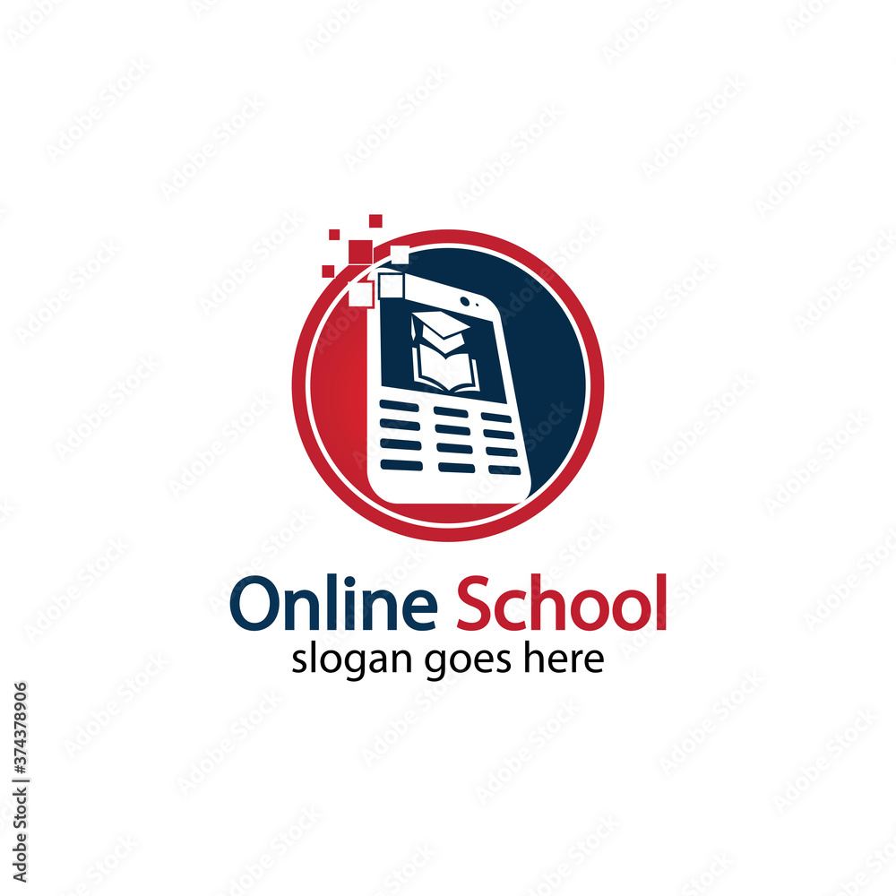 Online Education logo design template. Online course logo design ...