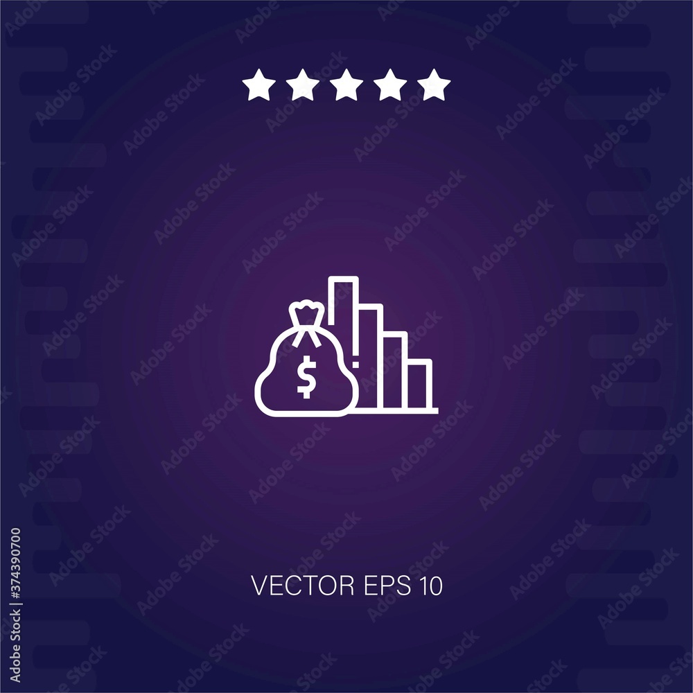 reduction vector icon modern illustration Stock Vector | Adobe Stock