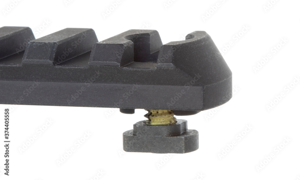 Rail ready to install on an assault rifle Stock Photo | Adobe Stock