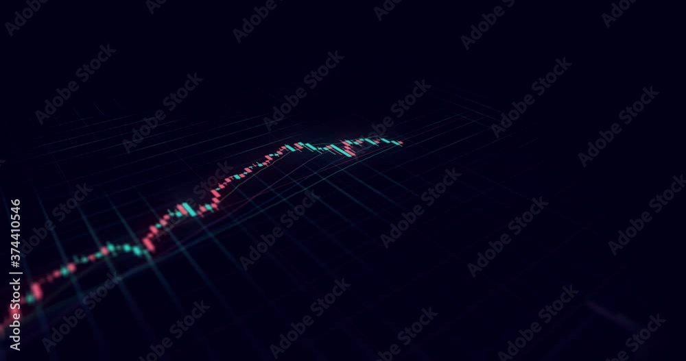 Stockmarket graph animation - Chart going up and down showing ...