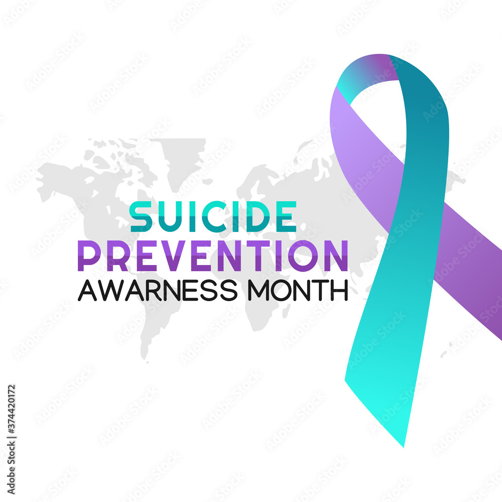 Vetor do Stock: Vector graphic of suicide prevention awareness month ...