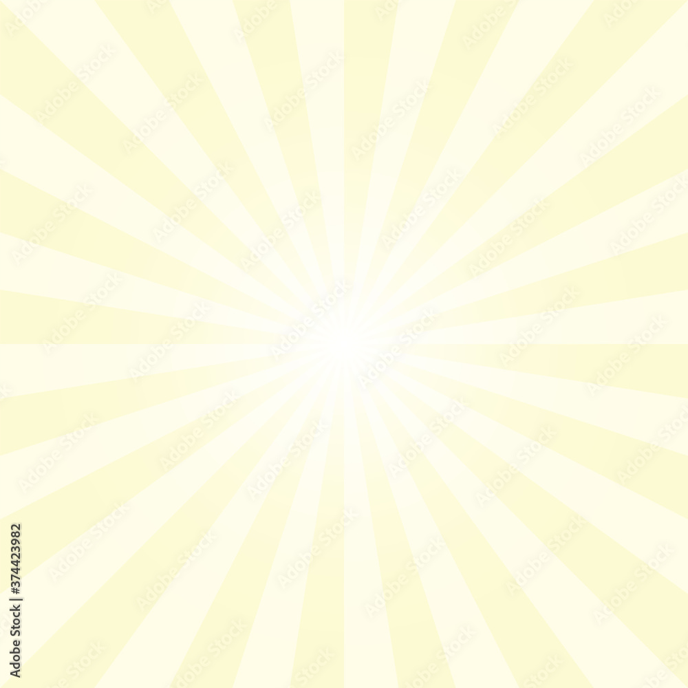 Sunburst background. Creamy yellow sunburst backdrop. Abstract sunbeam ...