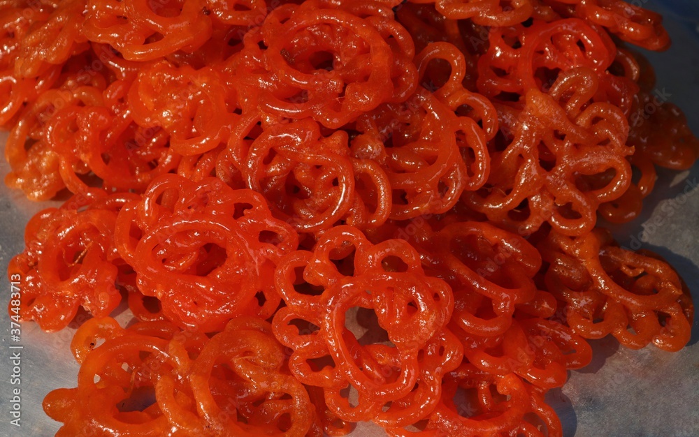 Jalebi or Jilapi in an Indian Rural Fair for Selling, Also Known as ...
