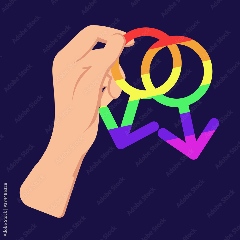 Pride LGBTQ. Peace, Rainbow, Love, Support, Freedom Symbols. Gay Pride ...