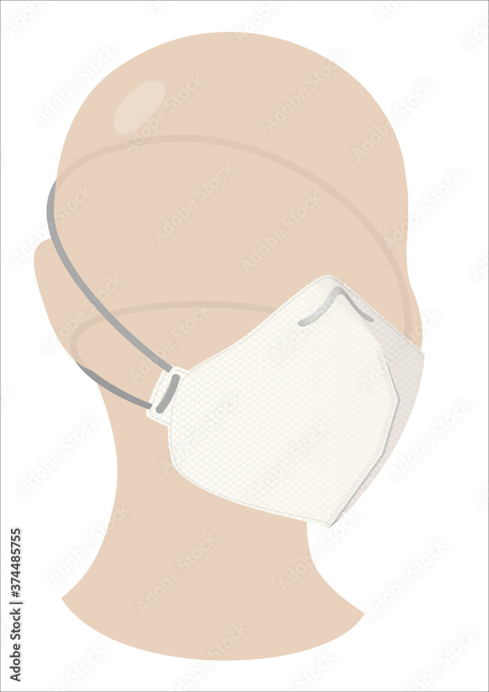 Vetor de vector realistic safety breathing mask, protect from COVID 19 ...
