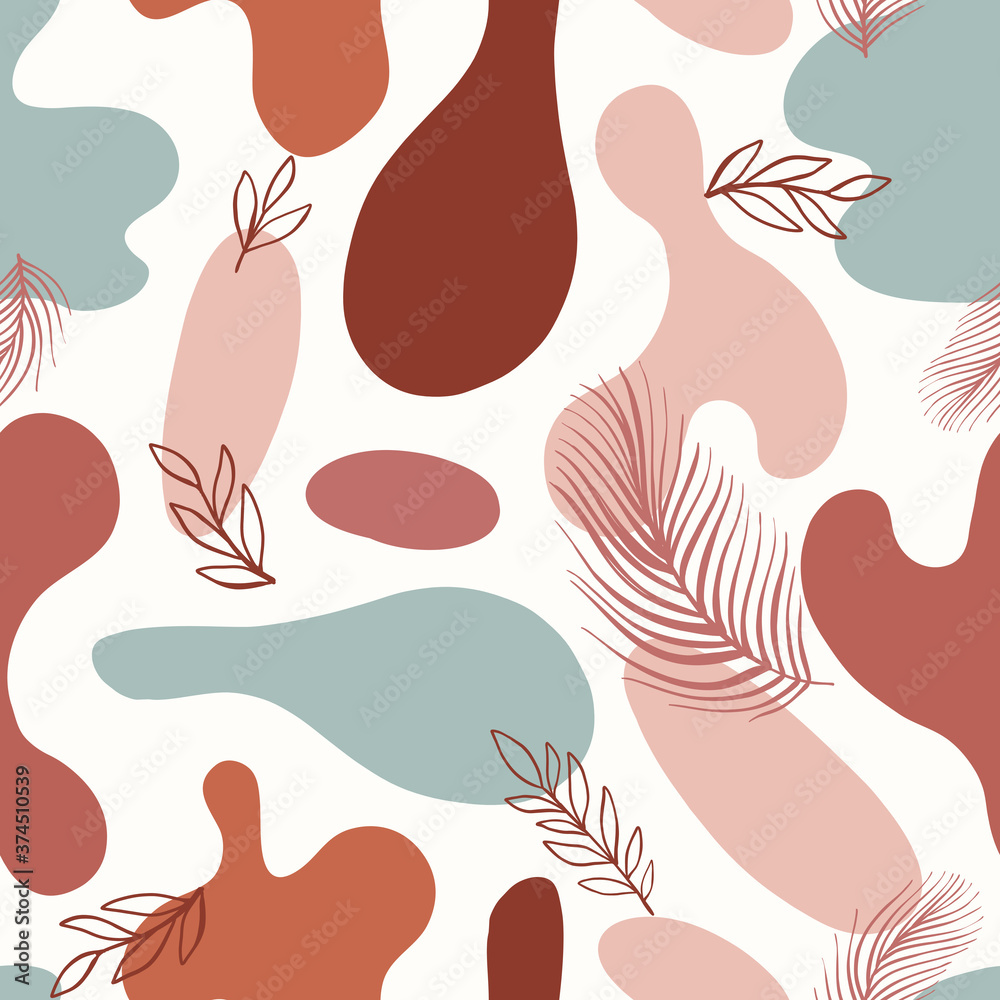 Bohemian, modern boho chic seamless pattern with hand drawn flowers ... Bohemian, modern boho chic seamless pattern with hand drawn flowers ...