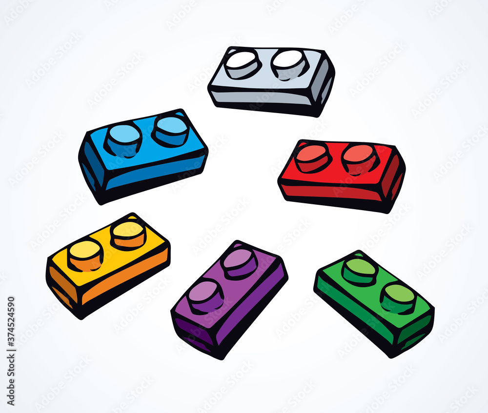 Lego. Vector drawing Stock Vector | Adobe Stock