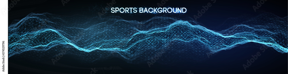 Sport background vector illustration. Mixed media run, soccer website ...