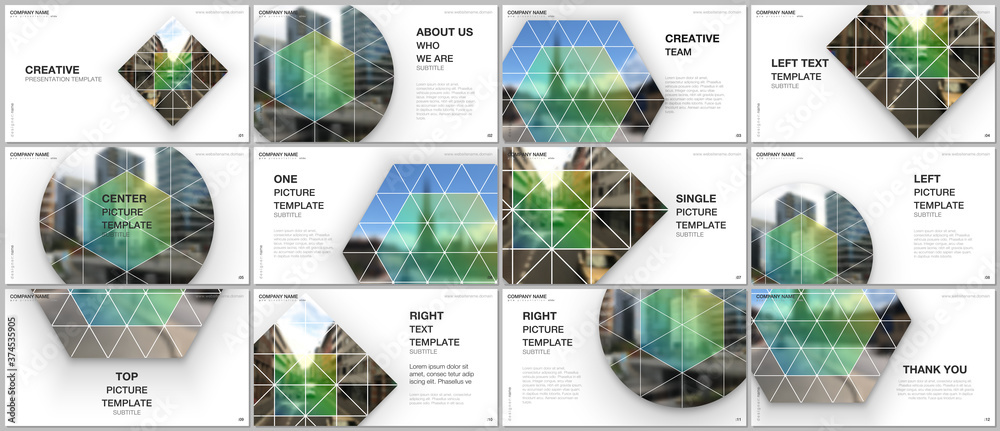 Presentation design vector templates, multipurpose template for ...