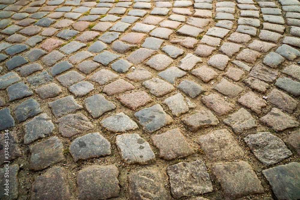 Gdansk, North Poland : abstract background of a european pavement made ...