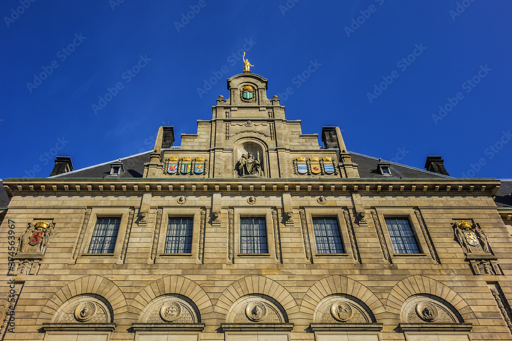 Architectural fragments of Rotterdam City Hall (Stadhuis van Rotterdam ...