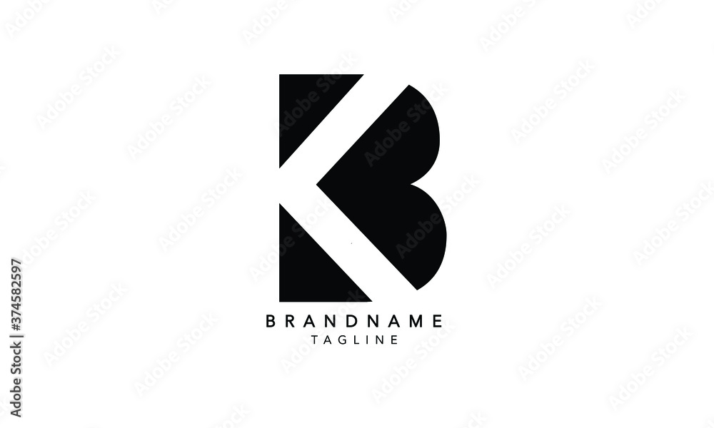 Alphabet letters Initials Monogram logo KB, BK, K and B Stock Vector ...
