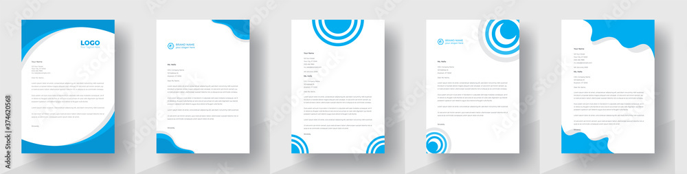 Modern Creative & Clean business style letterhead bundle of your ...