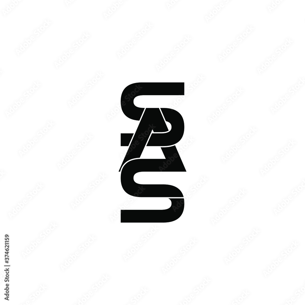 sas letter original monogram logo design Stock Vector | Adobe Stock