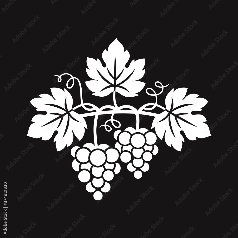 Grapes decorative pattern for wine design concept, bar menu, juice ...