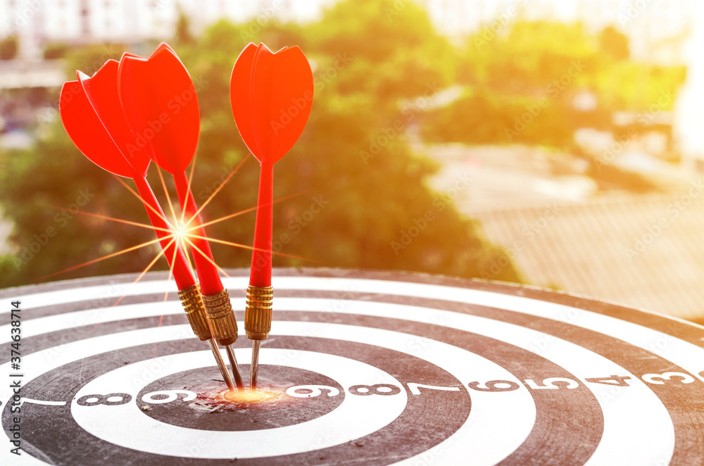 Bullseye is a target of business concept. business marketing as concept ...