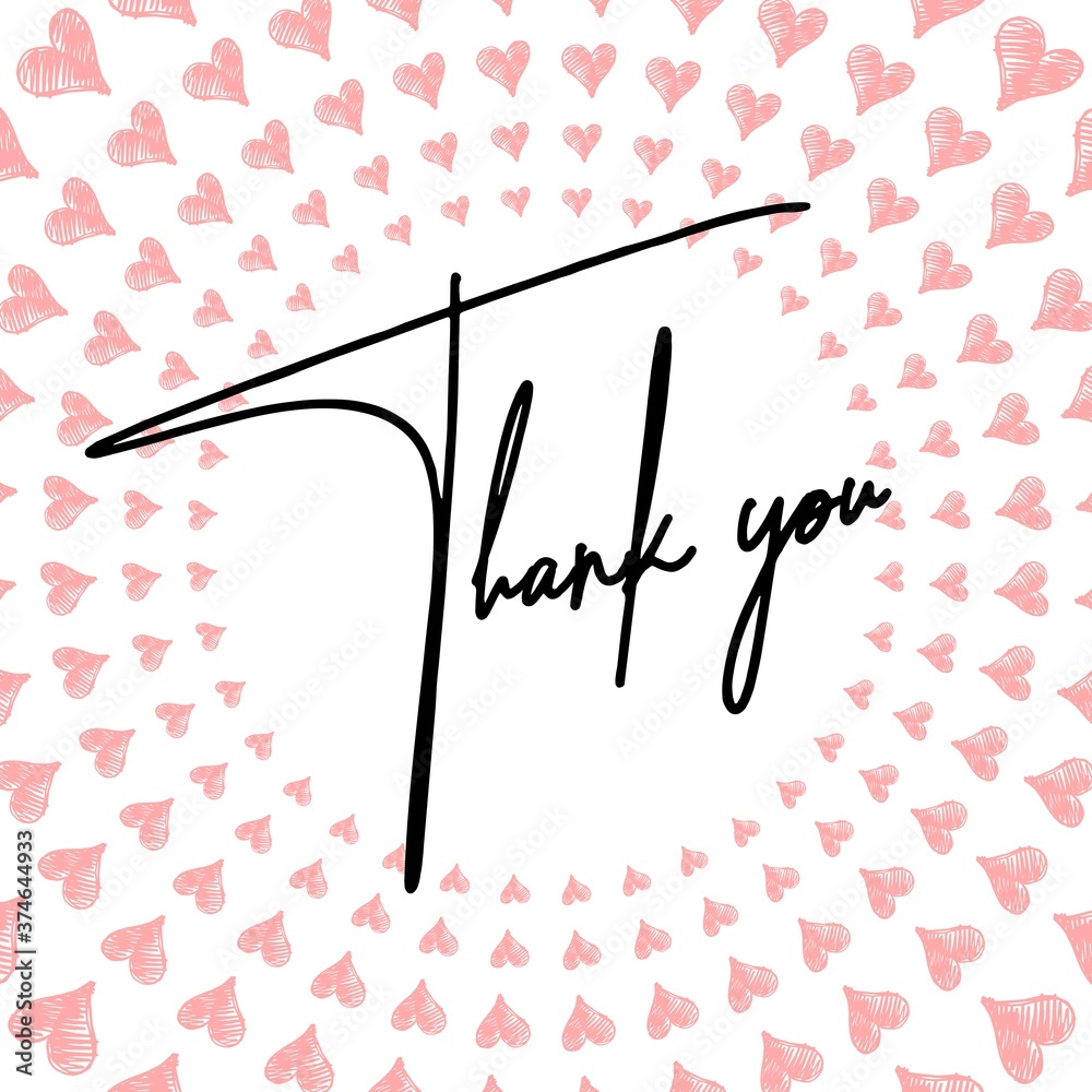 Thank You Card. Hand Written Lettering for Title, Heading, Photo ...