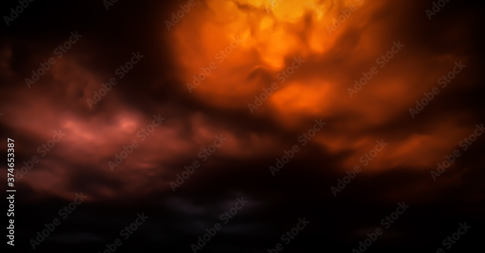 Fantastic concept mystical horror background from another planet from the paranormal world ...